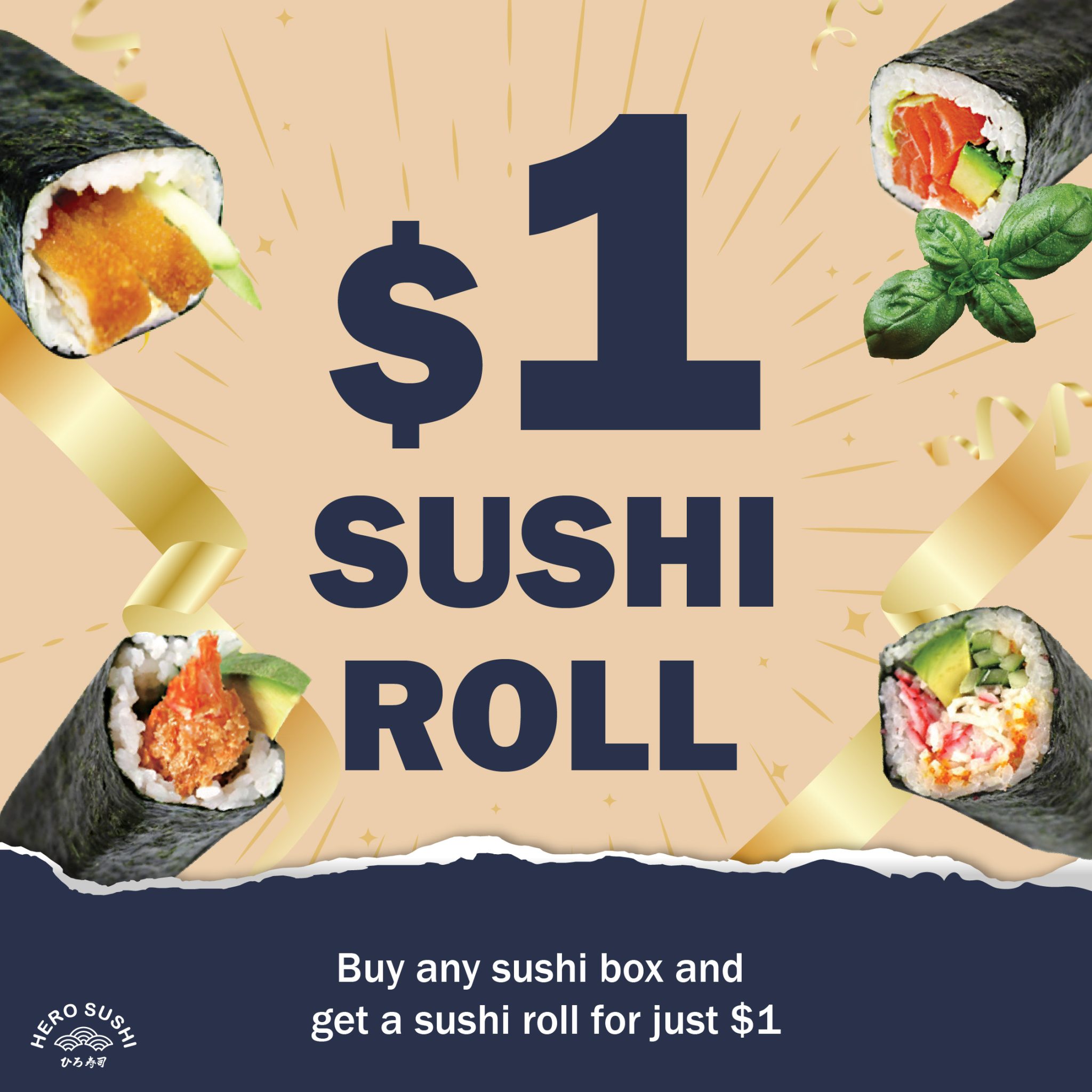 $1 Sushi Roll – Hero Sushi